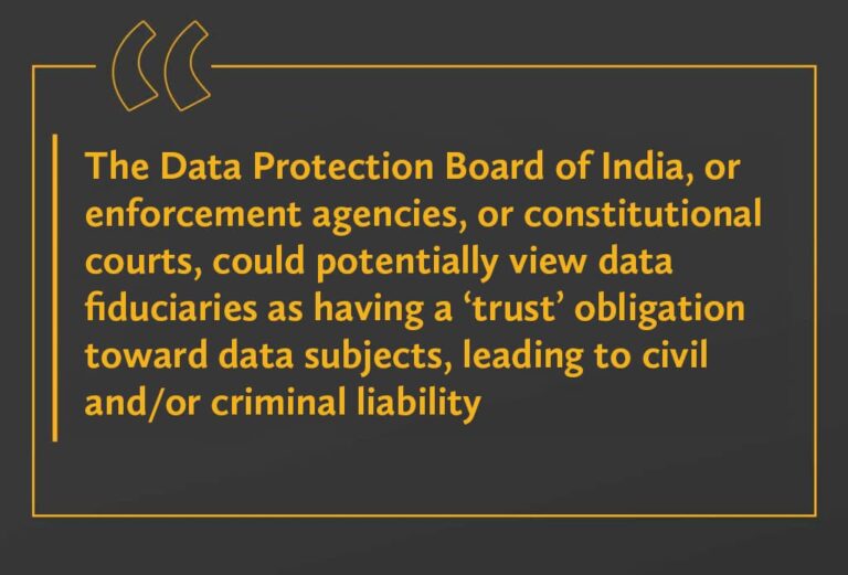 Data protection law: Implications of a fiduciary responsibility | India