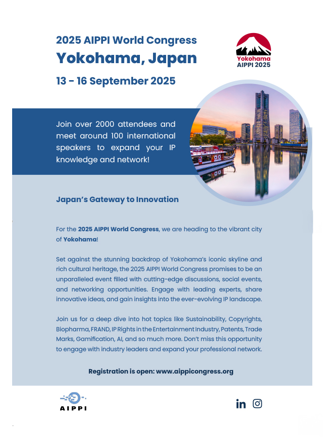 2025 AIPPI World Congress, Yokohama, Japan | Events | Law.asia